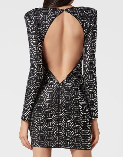 Philipp Plein Mini Dress Ls Monogram
