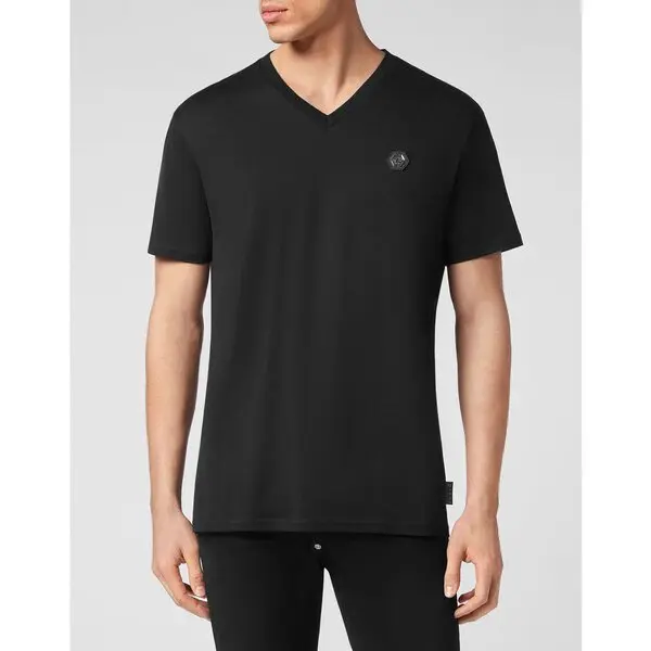 Philipp Plein T-shirt V-neck Ss Gothic Plein
