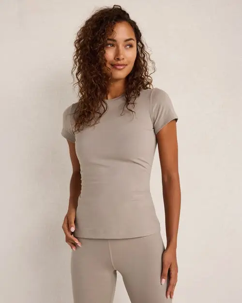 HAVEN WELL WITHIN Balance Organic Cotton Tee - Mushroom