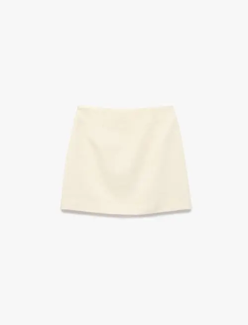 Koton Linen Blend A-line Mini Skirt