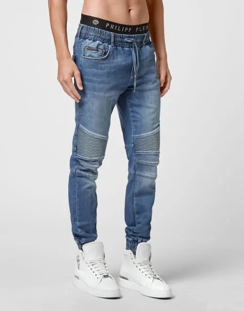 Philipp Plein Denim Jogging Trousers