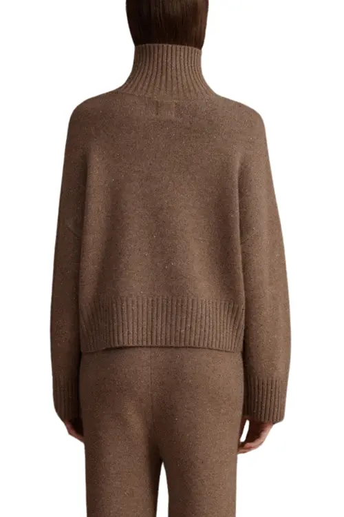 VIR VITA Maja Turtleneck Cashmere Sweater - Toasted Walnut