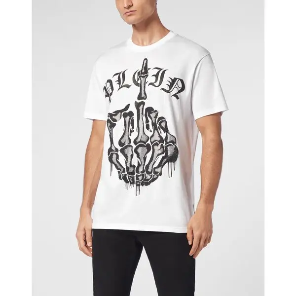 Philipp Plein T-shirt Round Neck Iconic Plein - White