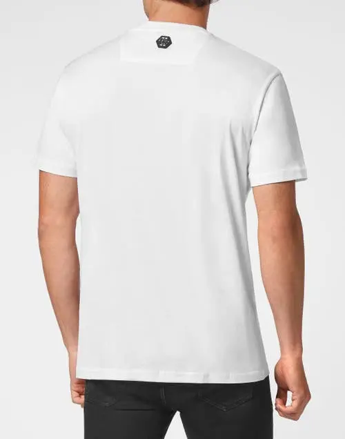 Philipp Plein T-shirt Round Neck Ss Skull With Crystals