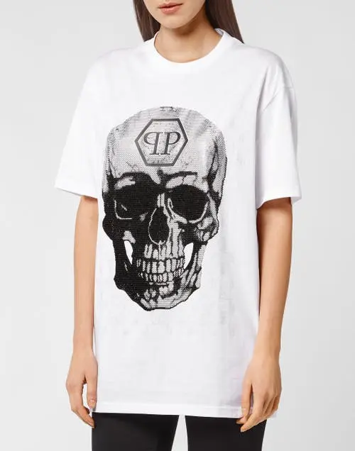 Philipp Plein T-shirt Round Neck Skull And Plein