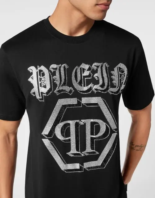 Philipp Plein T-shirt Round Neck Chrome