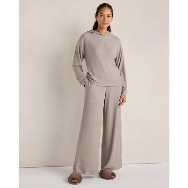 HAVEN WELL WITHIN Resti Brushed Rib Knit Drawstring Pants - Mushroom