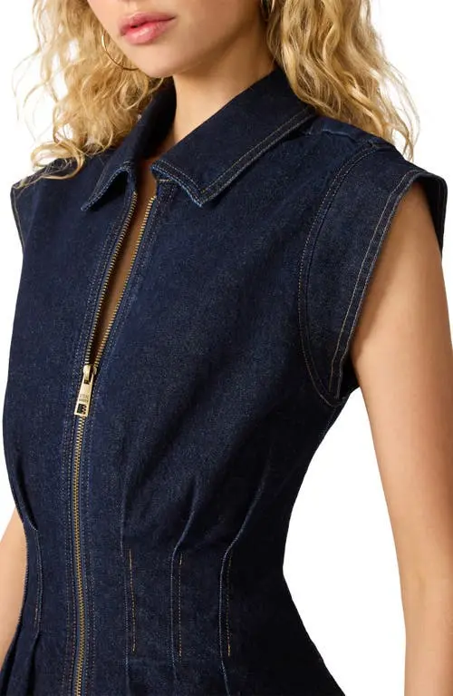 Steve Madden Dyanne Pleated Denim Minidress