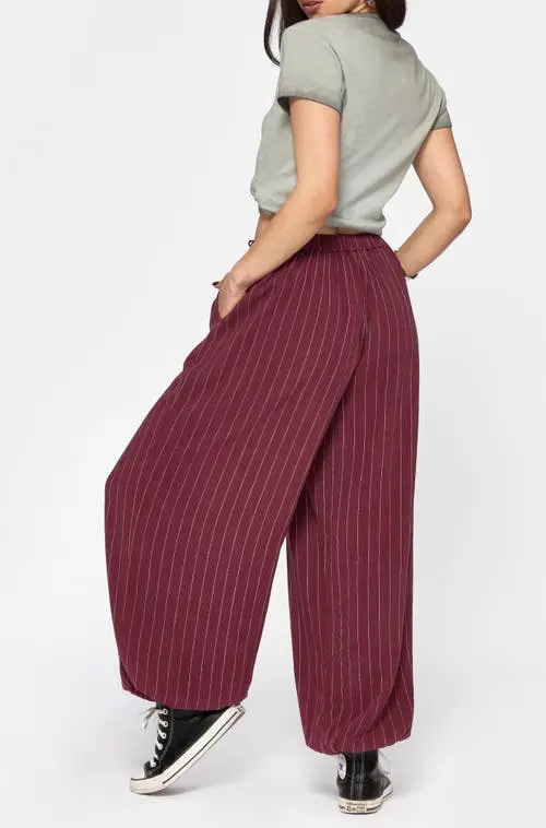 DISTURBIA Rue Stripe Voile Extreme Balloon Trouser