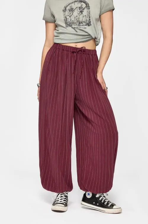 DISTURBIA Rue Stripe Voile Extreme Balloon Trouser