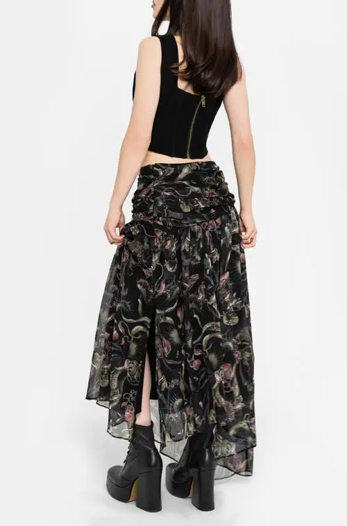 DISTURBIA Dionaea Asymmetric Maxi Skirt