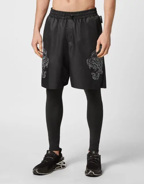 PLEIN SPORT Running Pants Tiger - Black