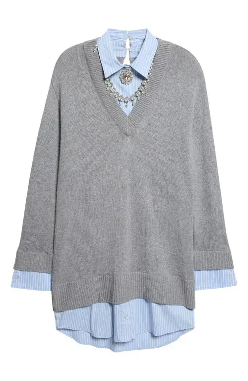 Cinq À Sept Santina Mixed Media Sweater