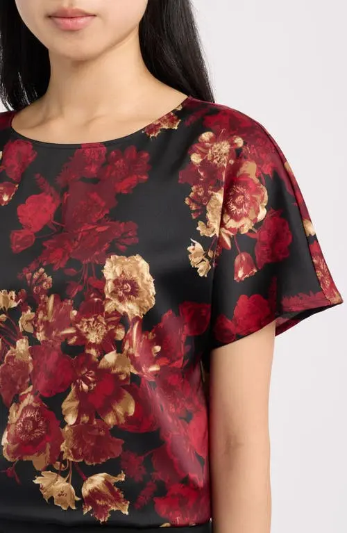 Anne Klein Bateau Neck Short Sleeve Top