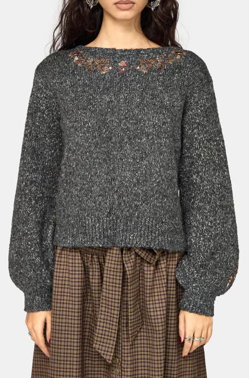 DISTURBIA Beatrix Mushroom Knit Sweater