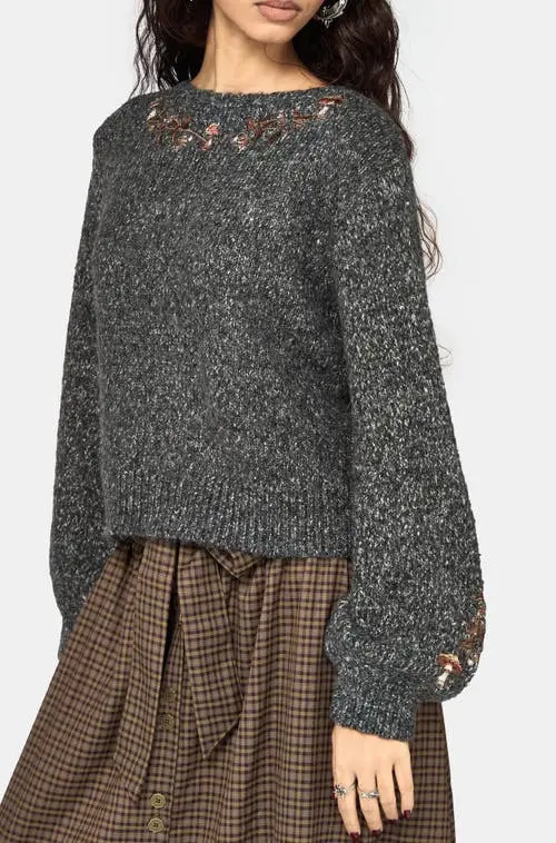 DISTURBIA Beatrix Mushroom Knit Sweater