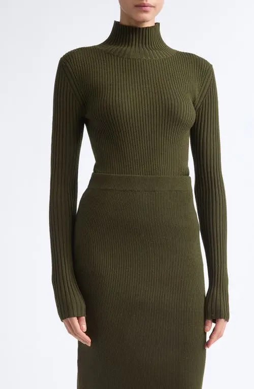 Victoria Beckham Wool Blend Sweater - Marsh Green