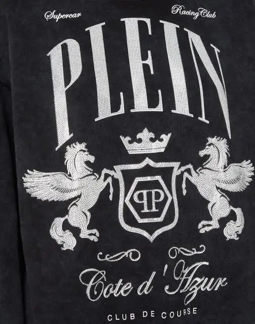 Philipp Plein Sweatshirt Ls Strass Crystal