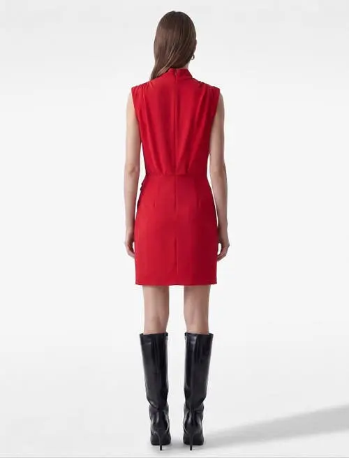 Koton Sleeveless Cowl Neck Draped Mini Dress