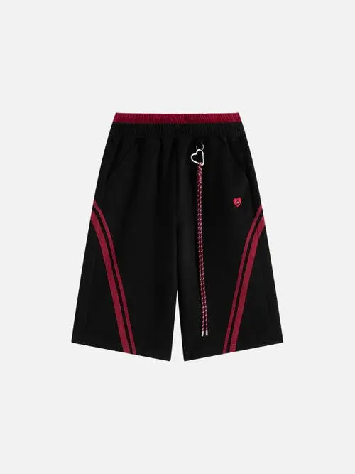AELFRIC EDEN Baggy Longline Sweat Shorts - Black