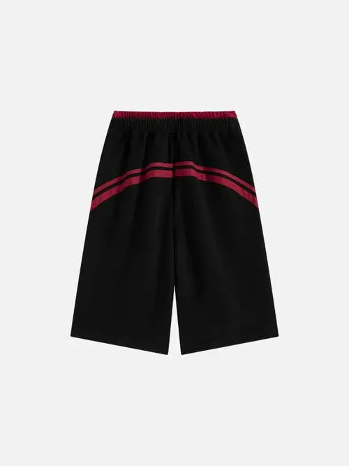 AELFRIC EDEN Baggy Longline Sweat Shorts - Black