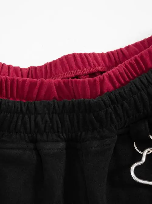 AELFRIC EDEN Baggy Longline Sweat Shorts - Black