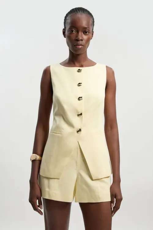 Karen Millen Tailored Button Detail Shorts