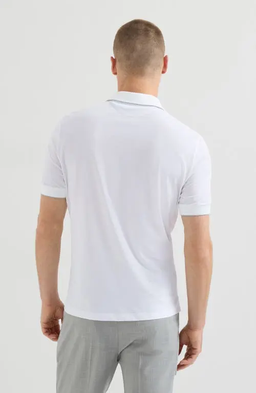 Brunello Cucinelli Techno Piqué Polo Shirt With Half Zip
