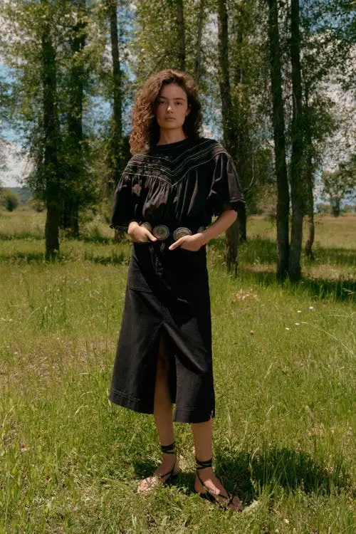 MARIE OLIVER Leighton Denim Skirt