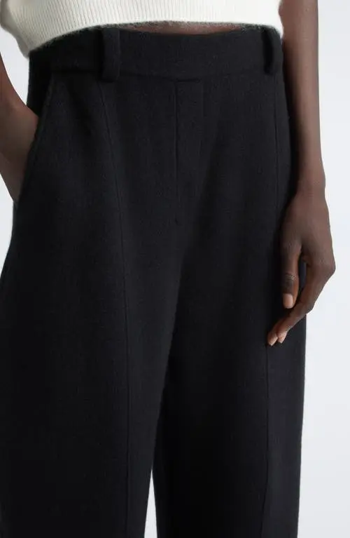 LISA YANG Barrel Wool & Cashmere Trousers - Black