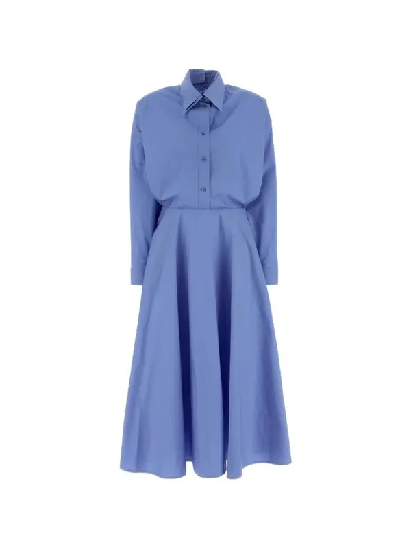 Balenciaga Cotton Midi Dress - Multicolor