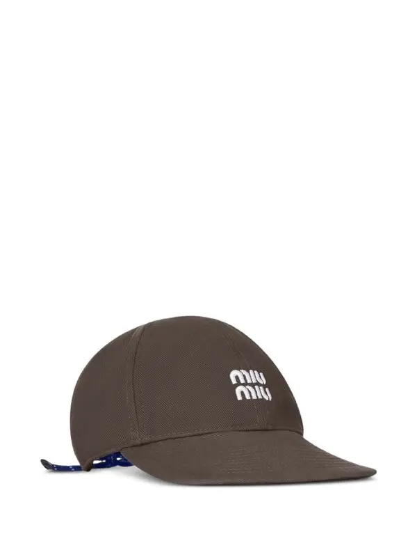 Miu Miu Logo Cotton Baseball Cap