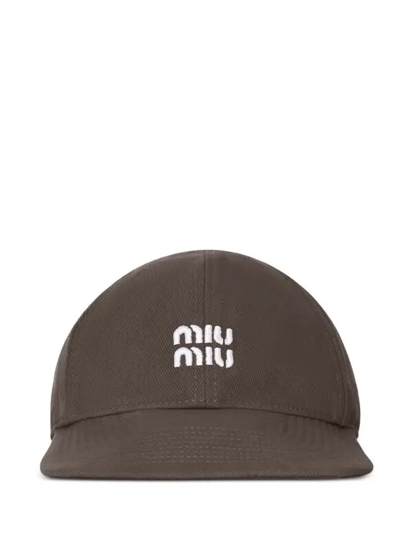 Miu Miu Logo Cotton Baseball Cap - Multicolor