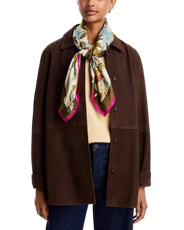 Echo Vase Silk Scarf - Olive
