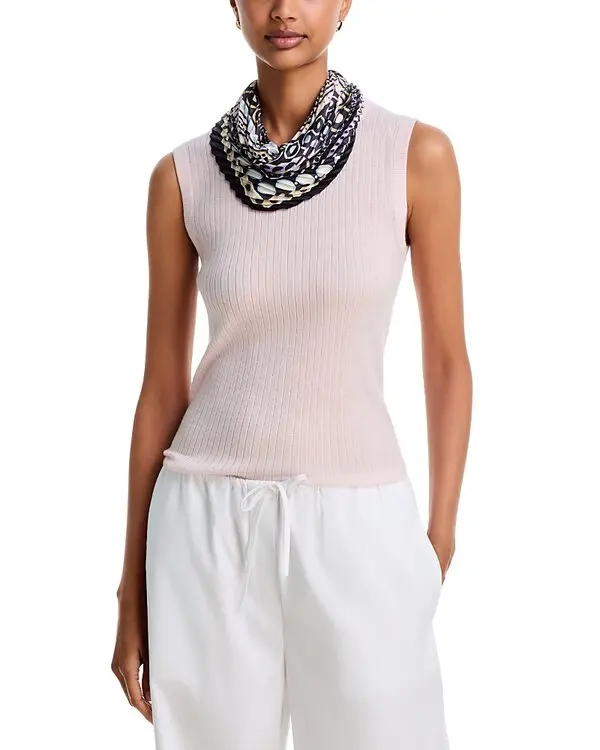 Echo Dots On Dots Pleated Diamond Scarf - Black