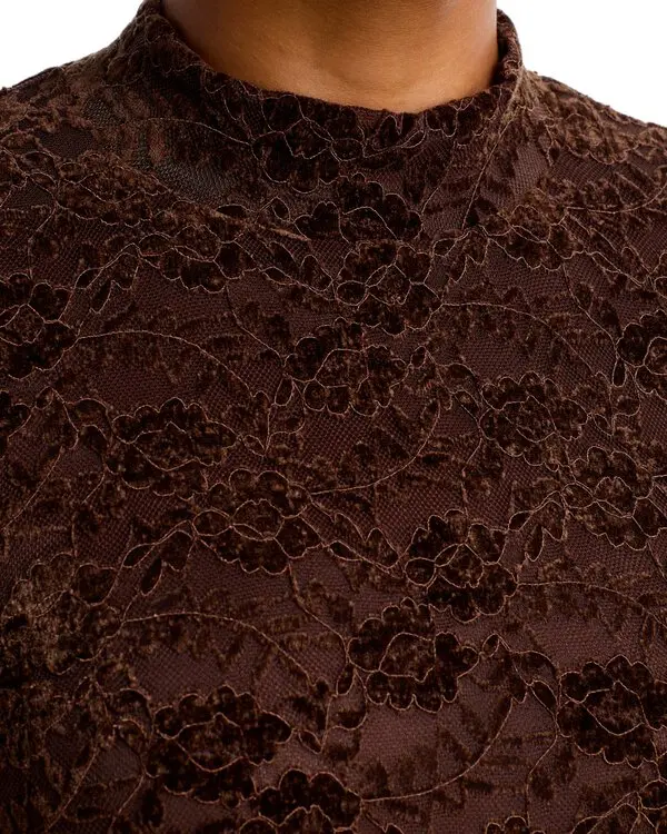 Aqua Velvet Lace Long Sleeve Top Exclusive