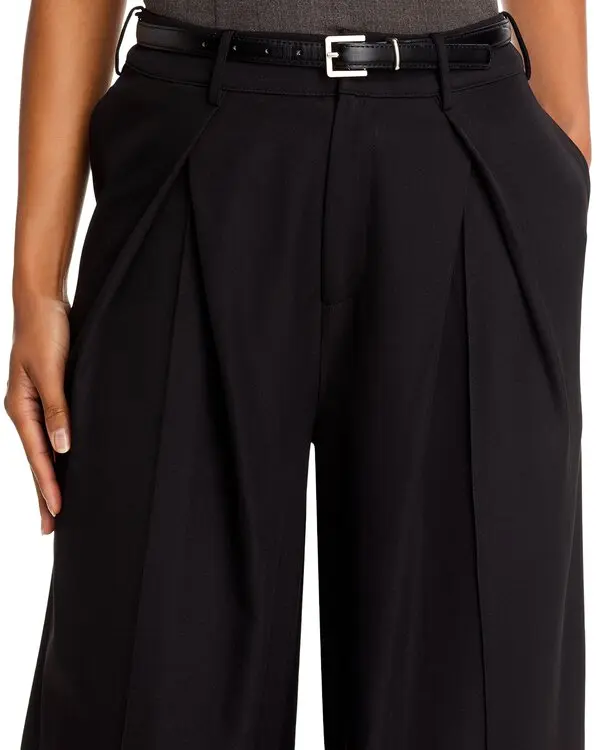 Aqua Belted Pleated Wide Leg Pants Exclusive