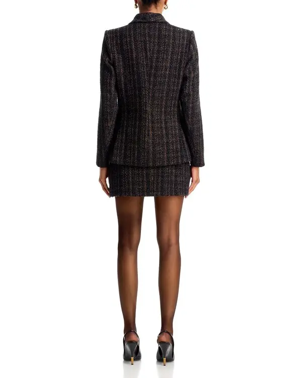 Aqua Tweed A Line Mini Skirt Exclusive