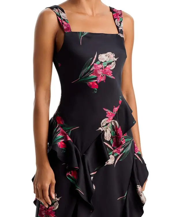 Aqua Iris Ruffle Sleeveless Maxi Dress Exclusive