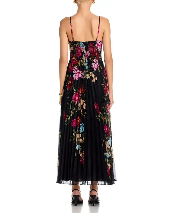 Aqua Pleated Corset Maxi Dress Exclusive