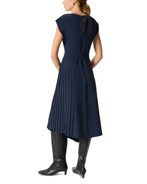 Whistles Pleated Asymmetrical Dress