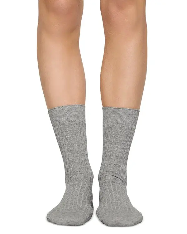 Eberjey Essential Rib Socks - Dark Heather