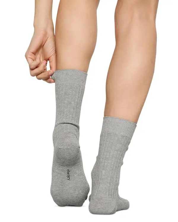 Eberjey Essential Rib Socks - Dark Heather