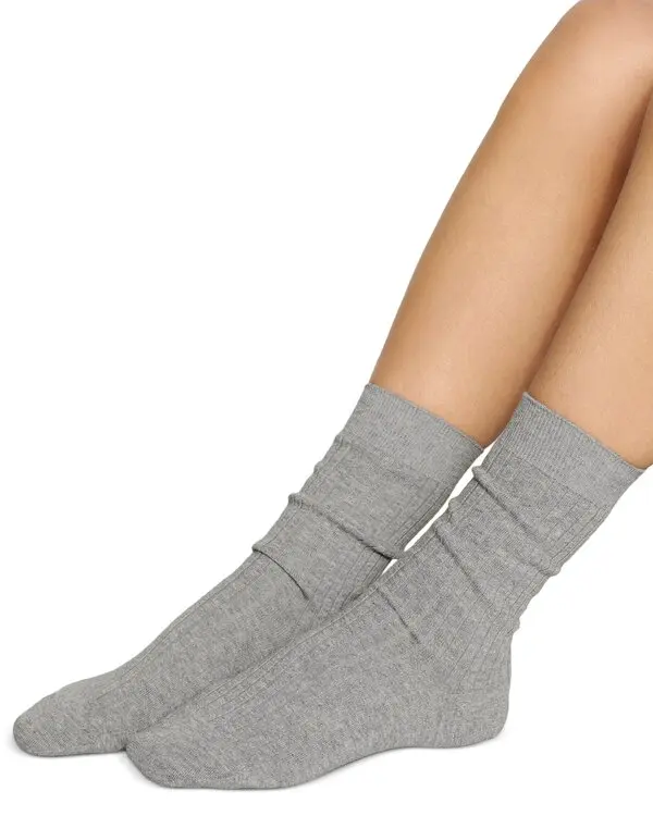 Eberjey Essential Rib Socks - Dark Heather