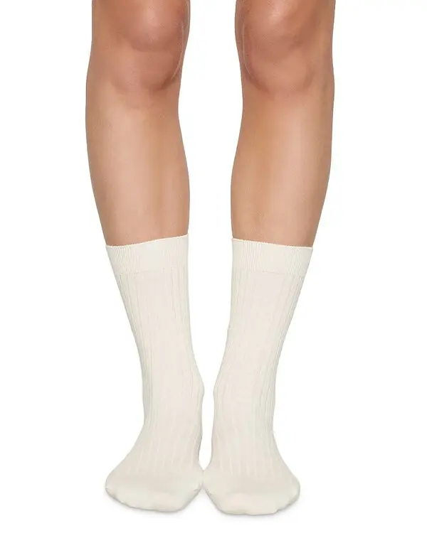 Eberjey Essential Rib Socks - Ivory