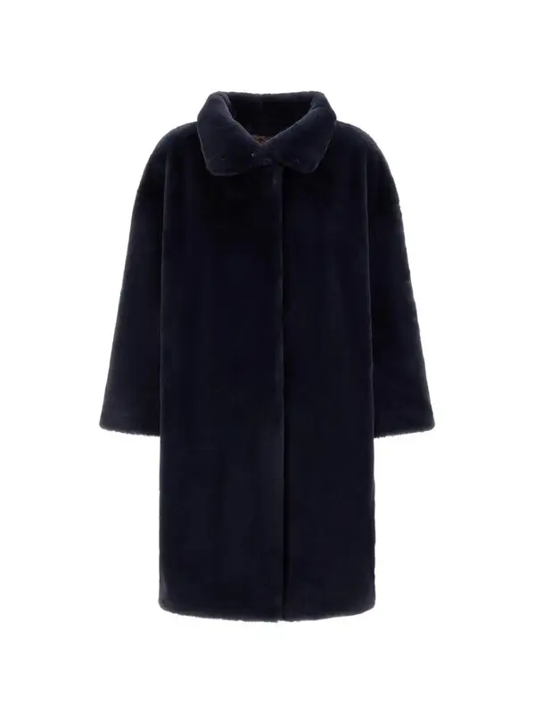 Herno Faux Fur Coat - Blue