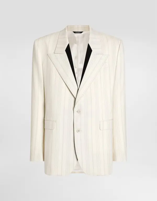 Dolce & Gabbana Sinatra Single-breasted Pinstripe Wool Jacket