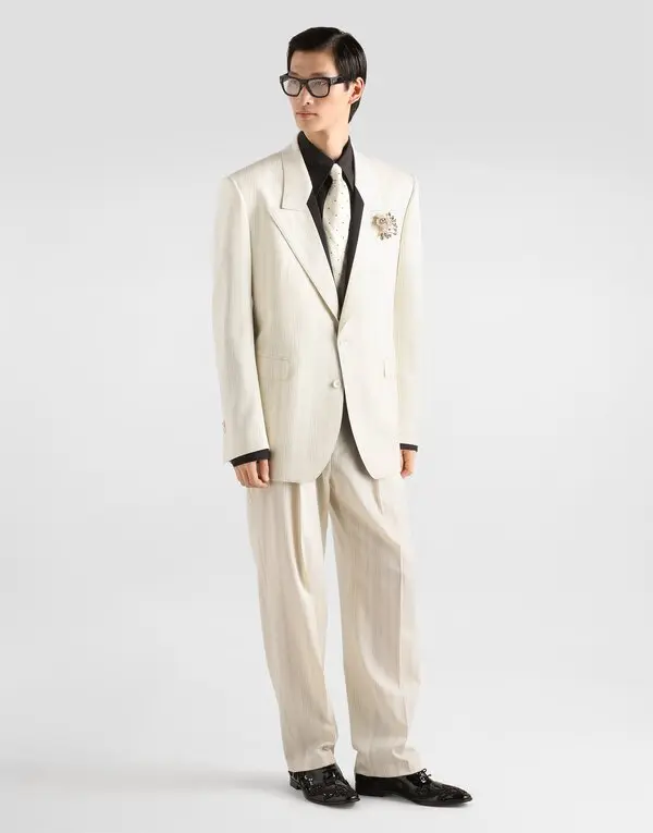 Dolce & Gabbana Sinatra Single-breasted Pinstripe Wool Jacket