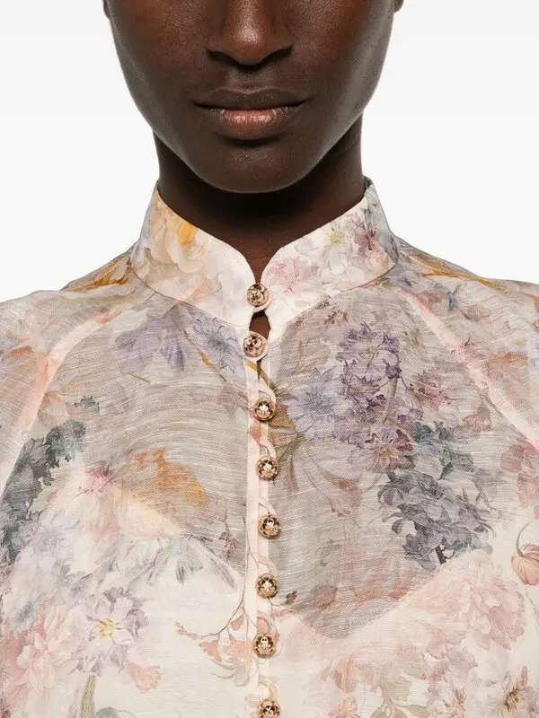 Zimmermann Ascent Linen And Silk Blouse