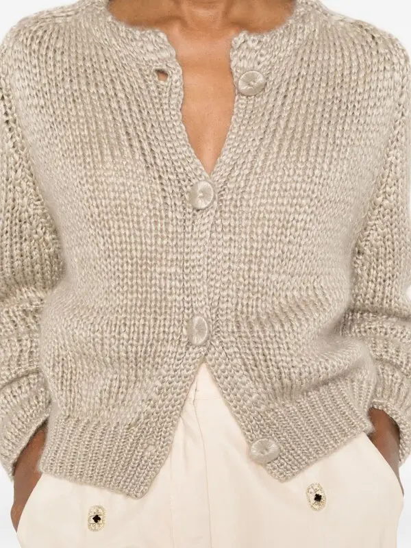 FORTE_FORTE Cashmere Blend Kitted Cardigan